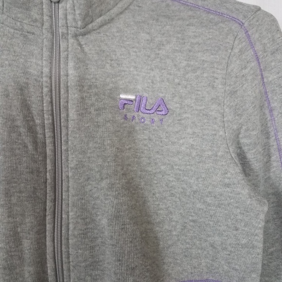 Fila | Tops | Fila Sport Grey Zip Front Jacket Size Medium | Poshmark